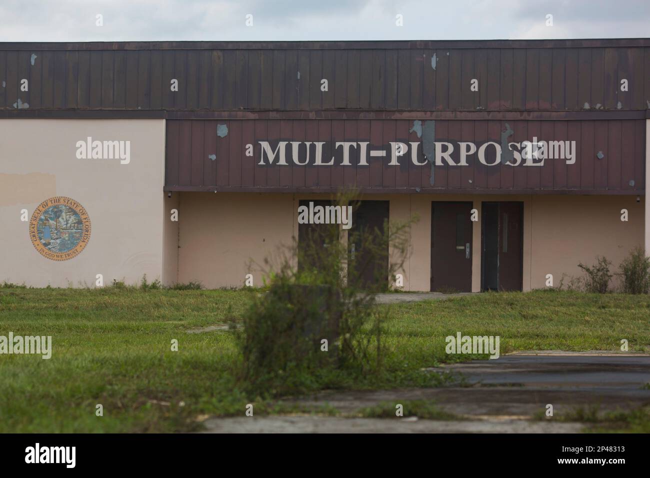 An abandoned Hendry Correctional Institution multi-purpose building ...