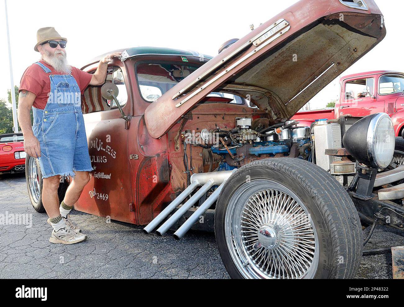 Steve Lane of Trinity stands next to his 1948 Ford Rat Rod at Let's ...
