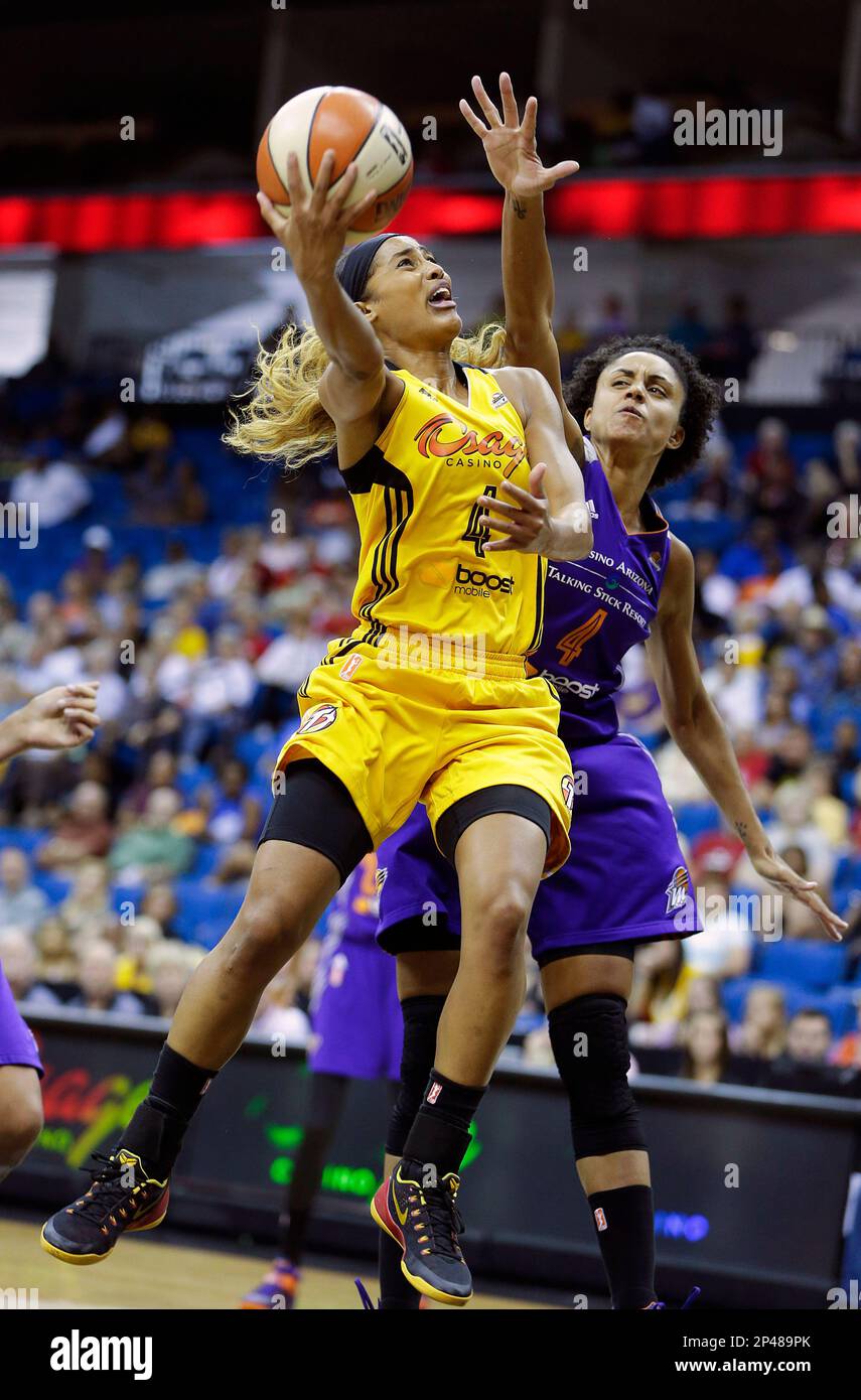 FILE - In this June 29, 2014, file photo, Tulsa Shock's Skylar Diggins ...