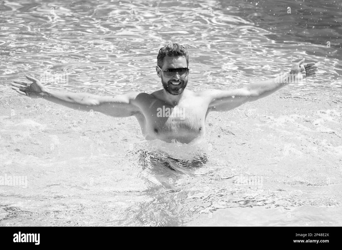 Happy summer vacation in Black and White Stock Photos & Images - Alamy