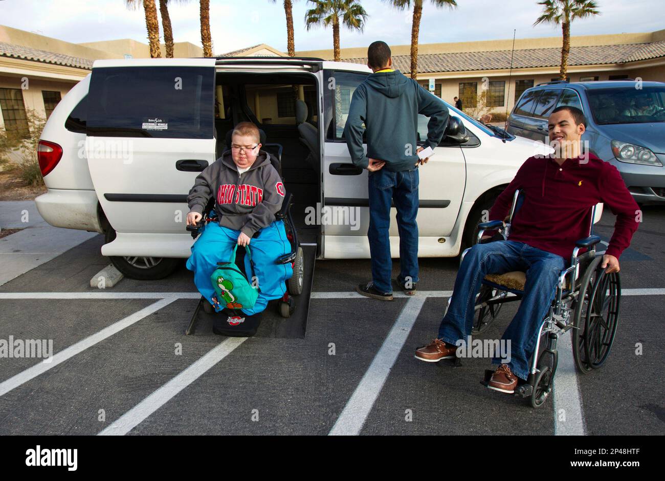 In this Jan. 28, 2014 photo, Darius Martin, right, is near as Hayden ...