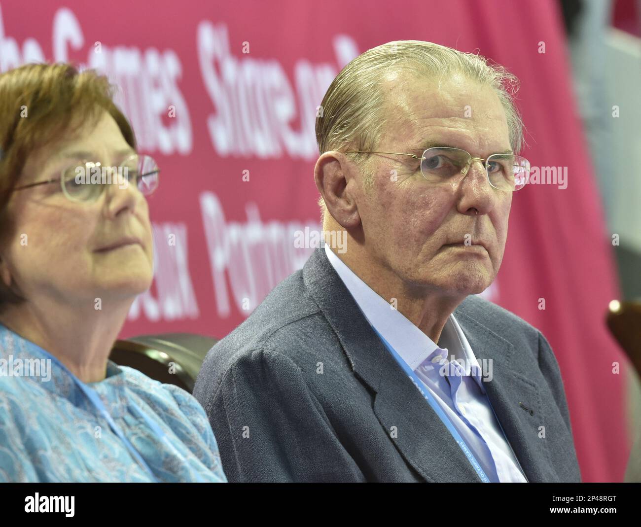 Jacques Rogge, right, former president of the International Olympic ...