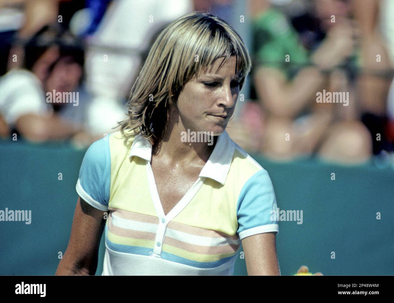 Chris Evert competes in the Lipton Tennis Tournament in 1980. (AP Photo ...