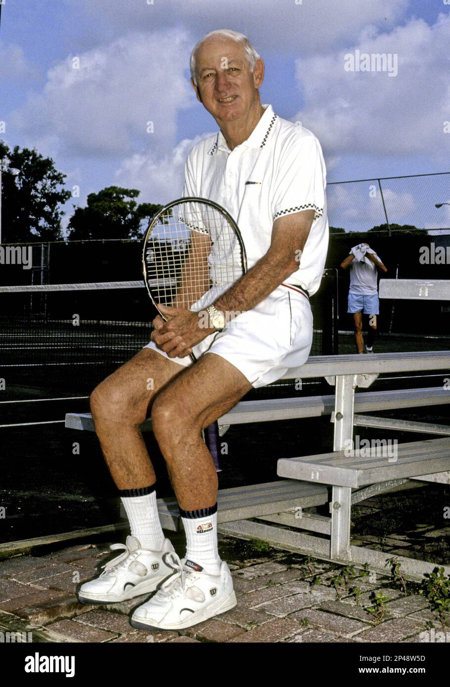 Jim Evert, father of Chris Evert, poses for a picture in Sunrise Park ...