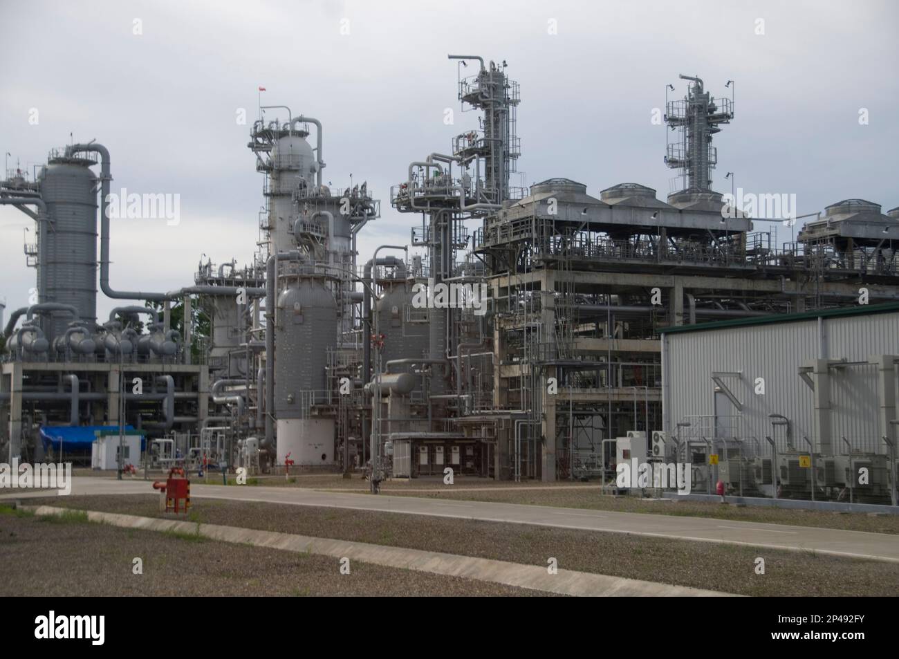 Tangguh LNG plant pipework and vessels, Tangguh LNG (Liquified Natural ...