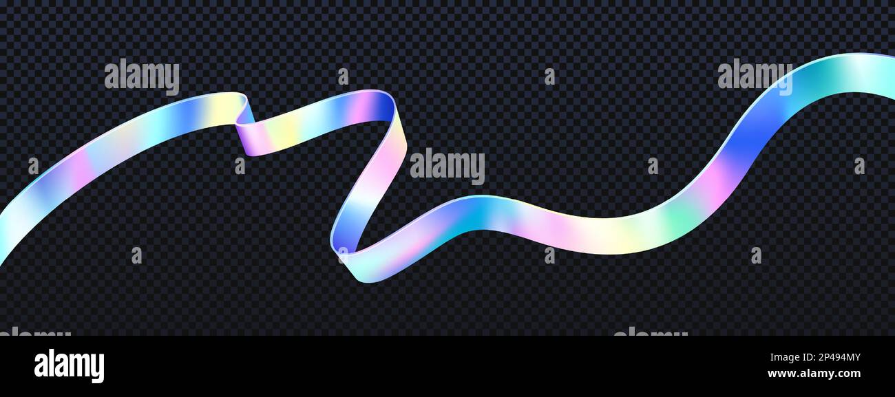 Abstract holographic tape isolated on transparent background. Vector ...