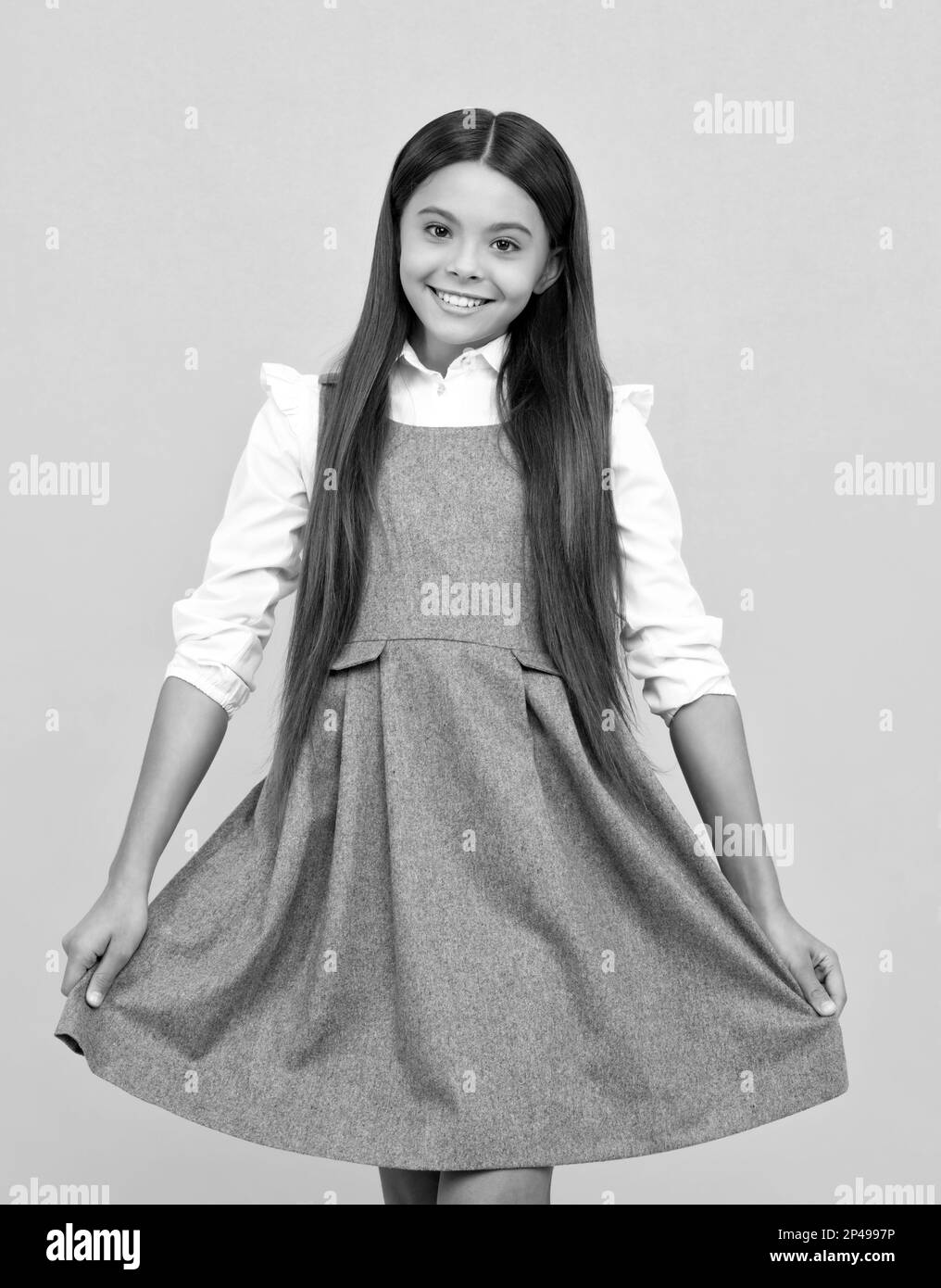 Happy girl face, positive and smiling emotions. Elegant charming ...