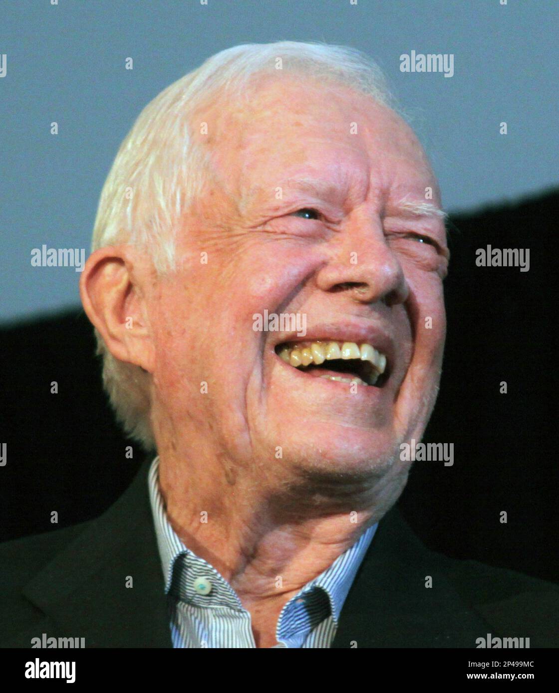 Featured speaker former President Jimmy Carter smiles at the Hotel ...