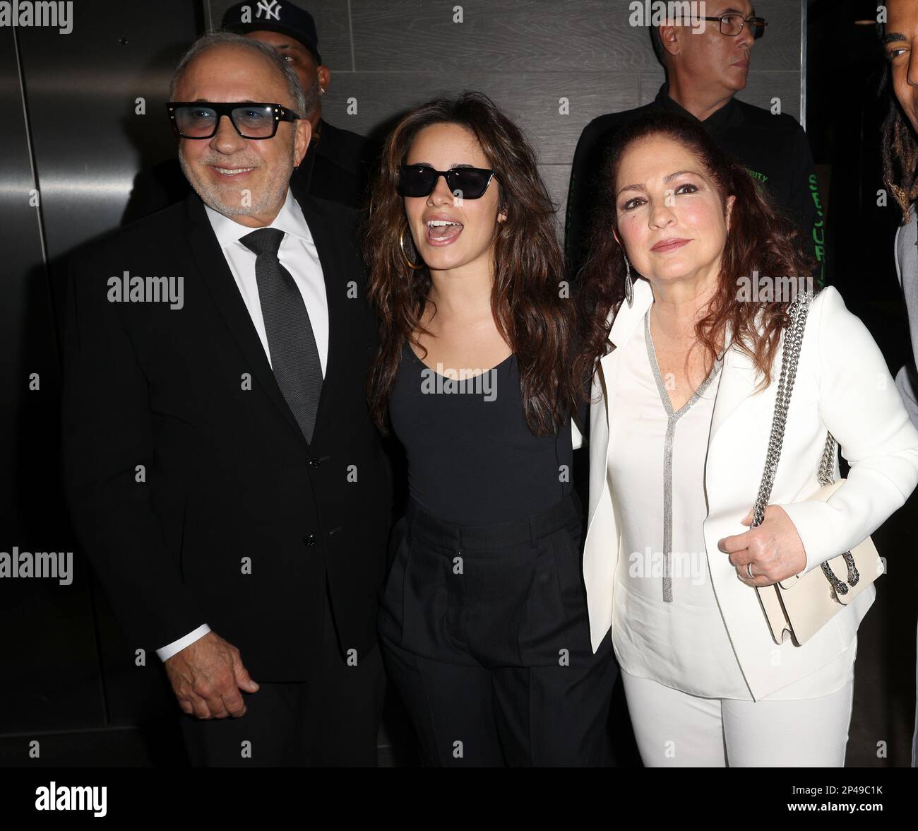 MIAMI, FLORIDA - MARCH 05: Emilio Estefan, Camila Cabello and Gloria ...