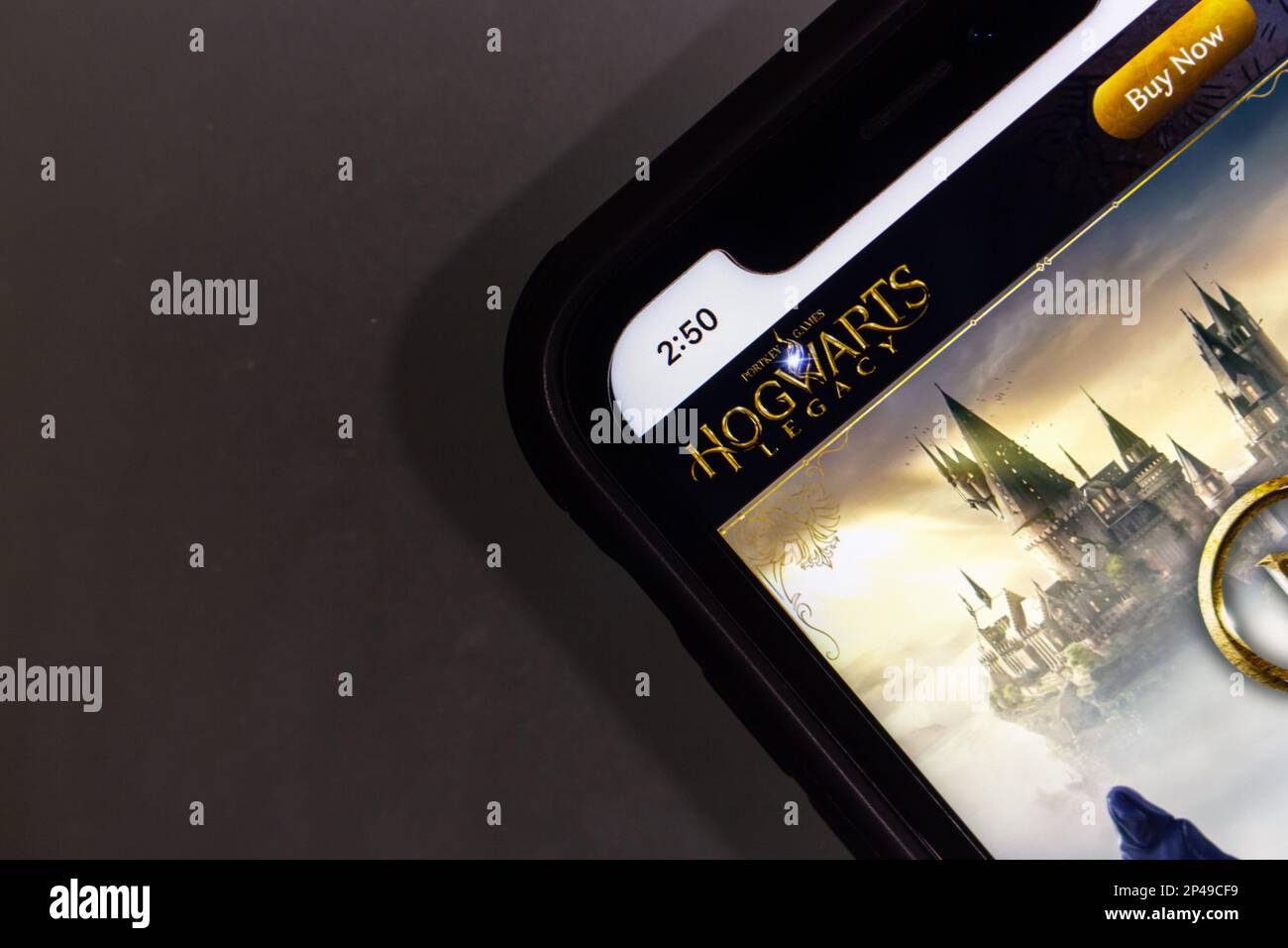 Website of Hogwarts Legacy in an iPhone. Hogwarts Legacy is an open ...
