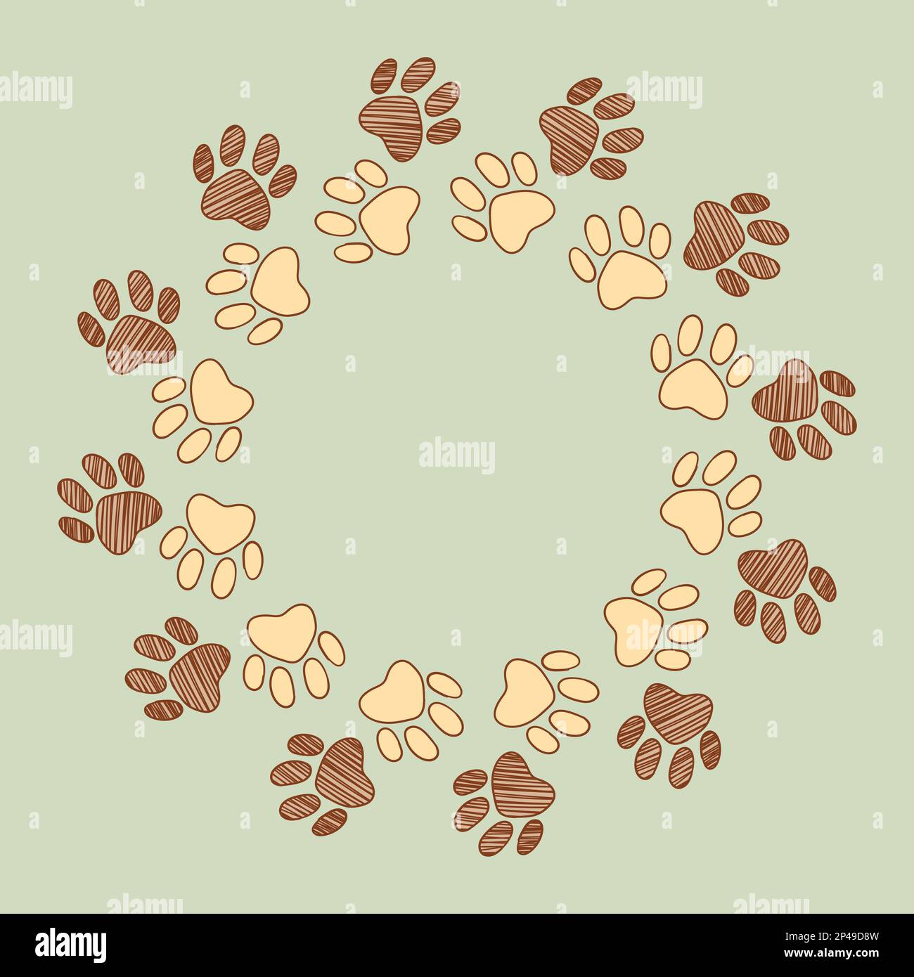 Cat Paw Print Border