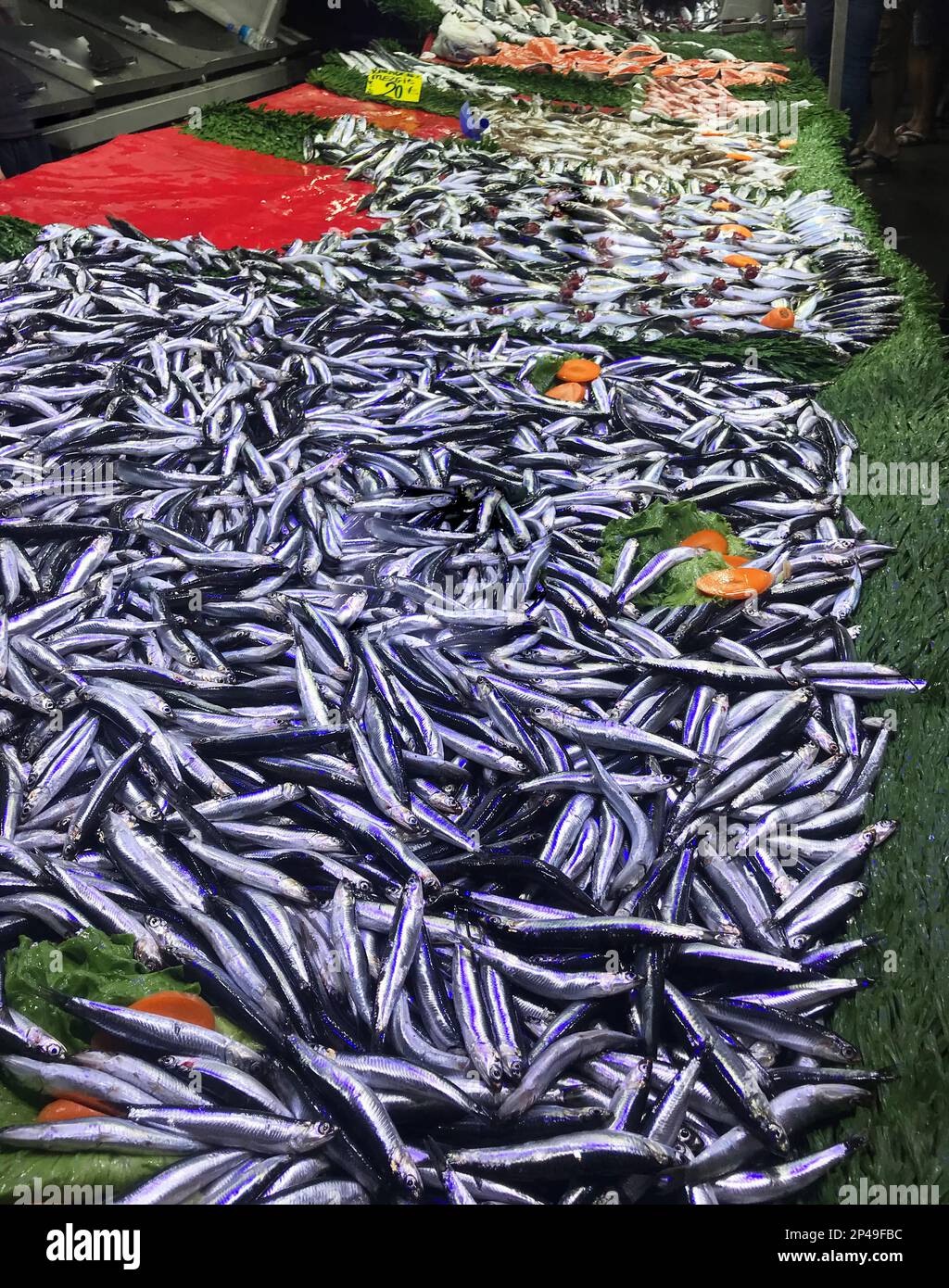 Raw fishes on the fish counter in Istanbul, Turkey Stock Photo - Alamy