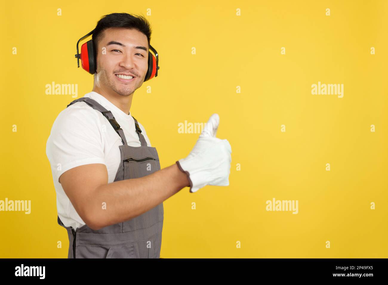 Approval gesture young man home hi-res stock photography and images - Alamy