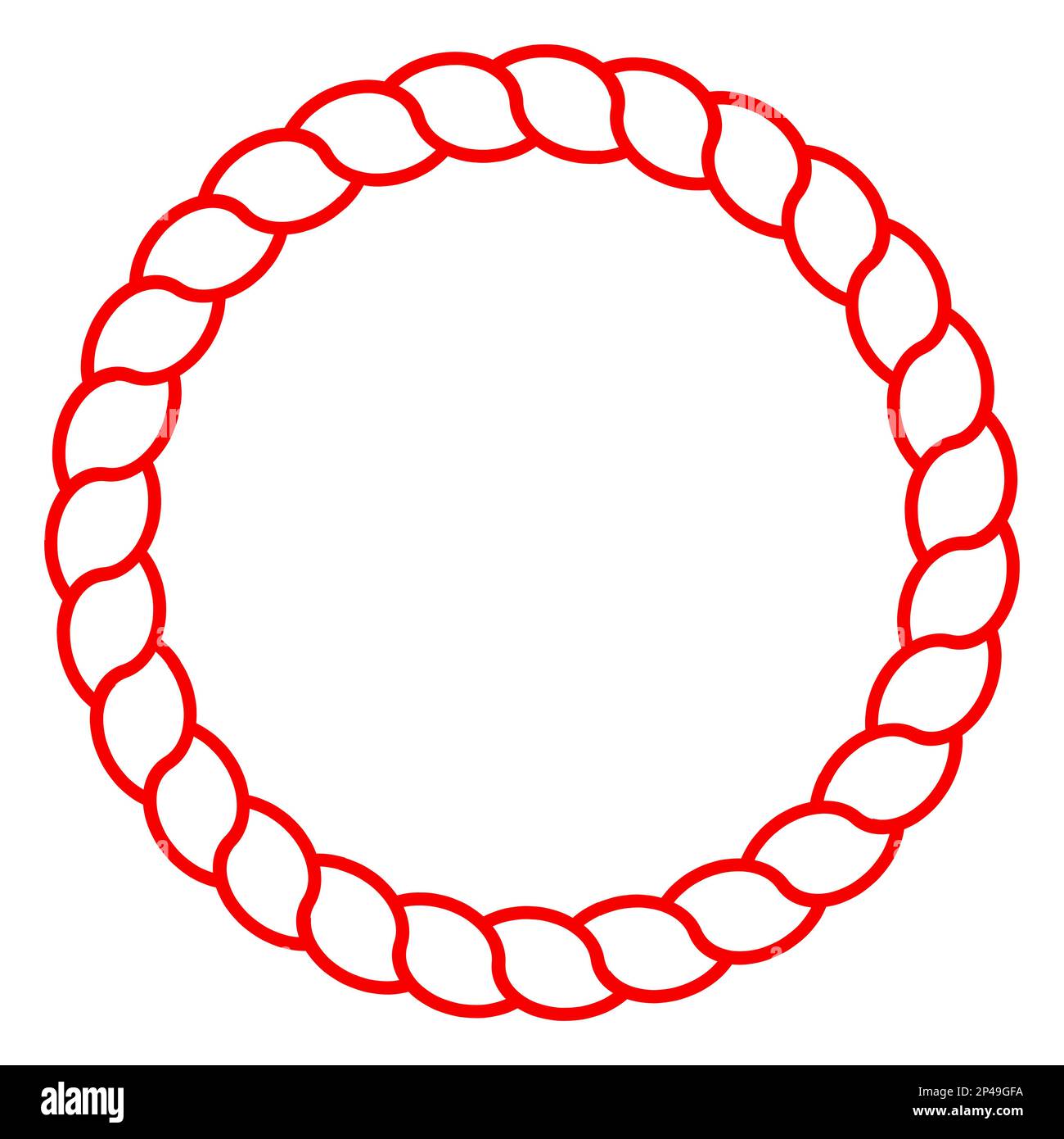 Circle red rope vector line art isolated Stock Vector Image & Art - Alamy