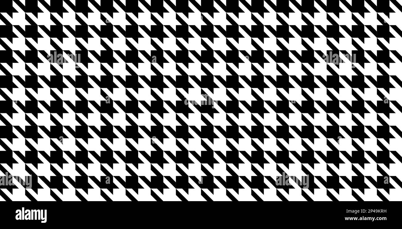 Houndstooth seamless pattern. Black and white dogs tooth repeating ...