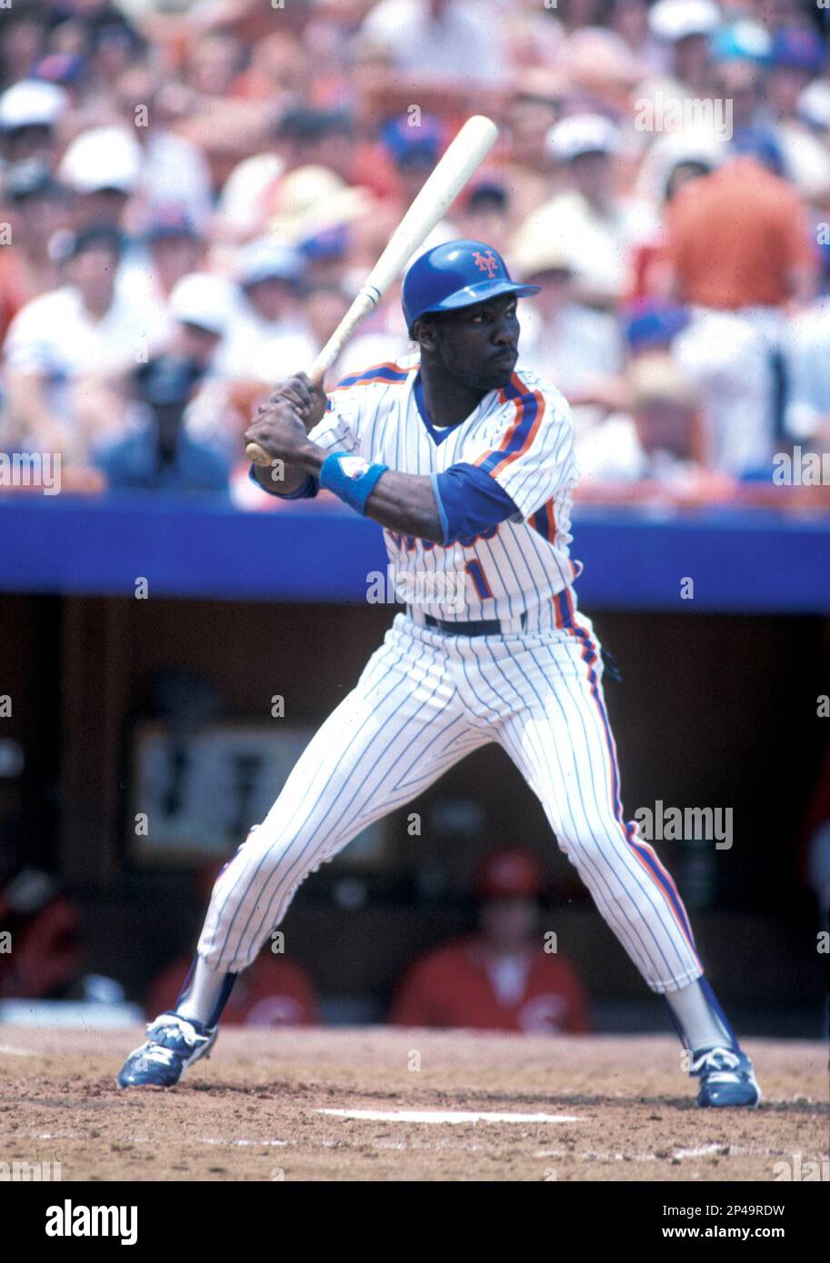 New York Mets Mookie Wilson(1) in action during a game from the 1987 ...