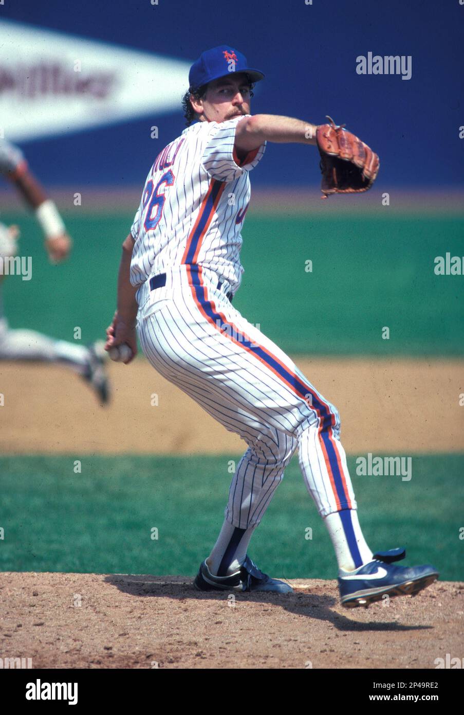 New York Mets Frank Viola(29) in action during a game from the 1989 ...