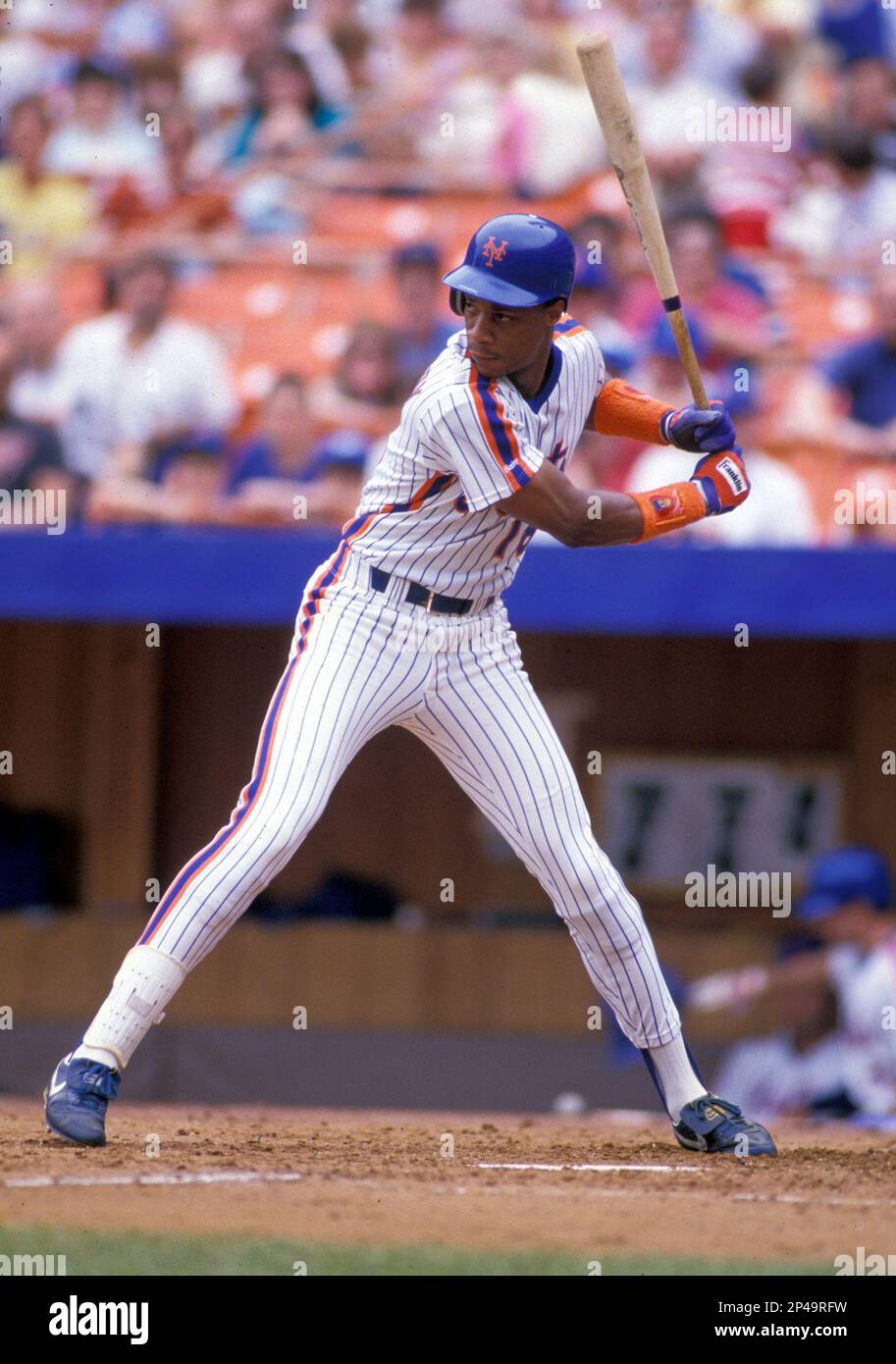 New York Mets Darryl Strawberry(18) in action during a game from his ...