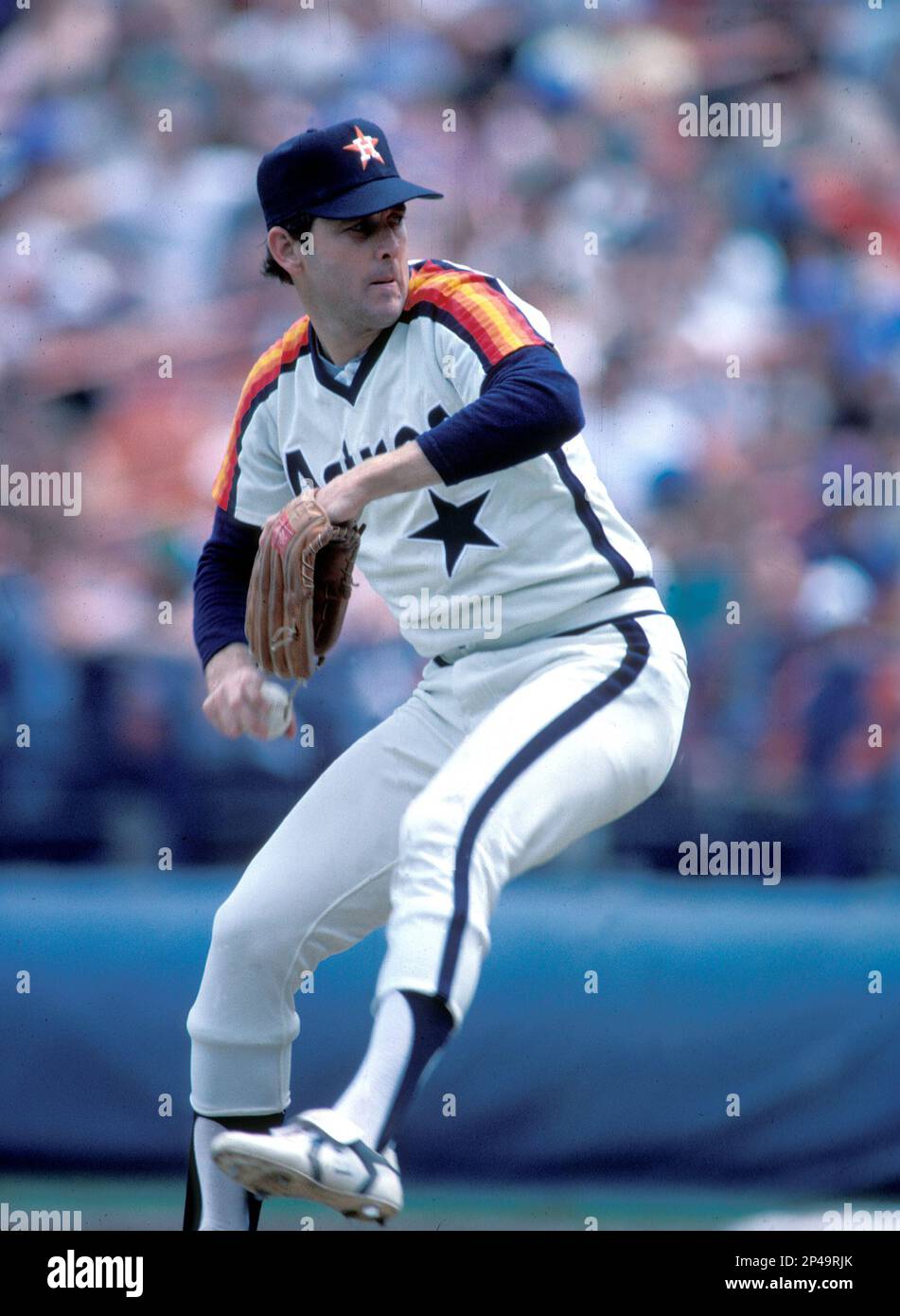 Houston Astros Nolan Ryan(34) in action during a game from his 1984 ...