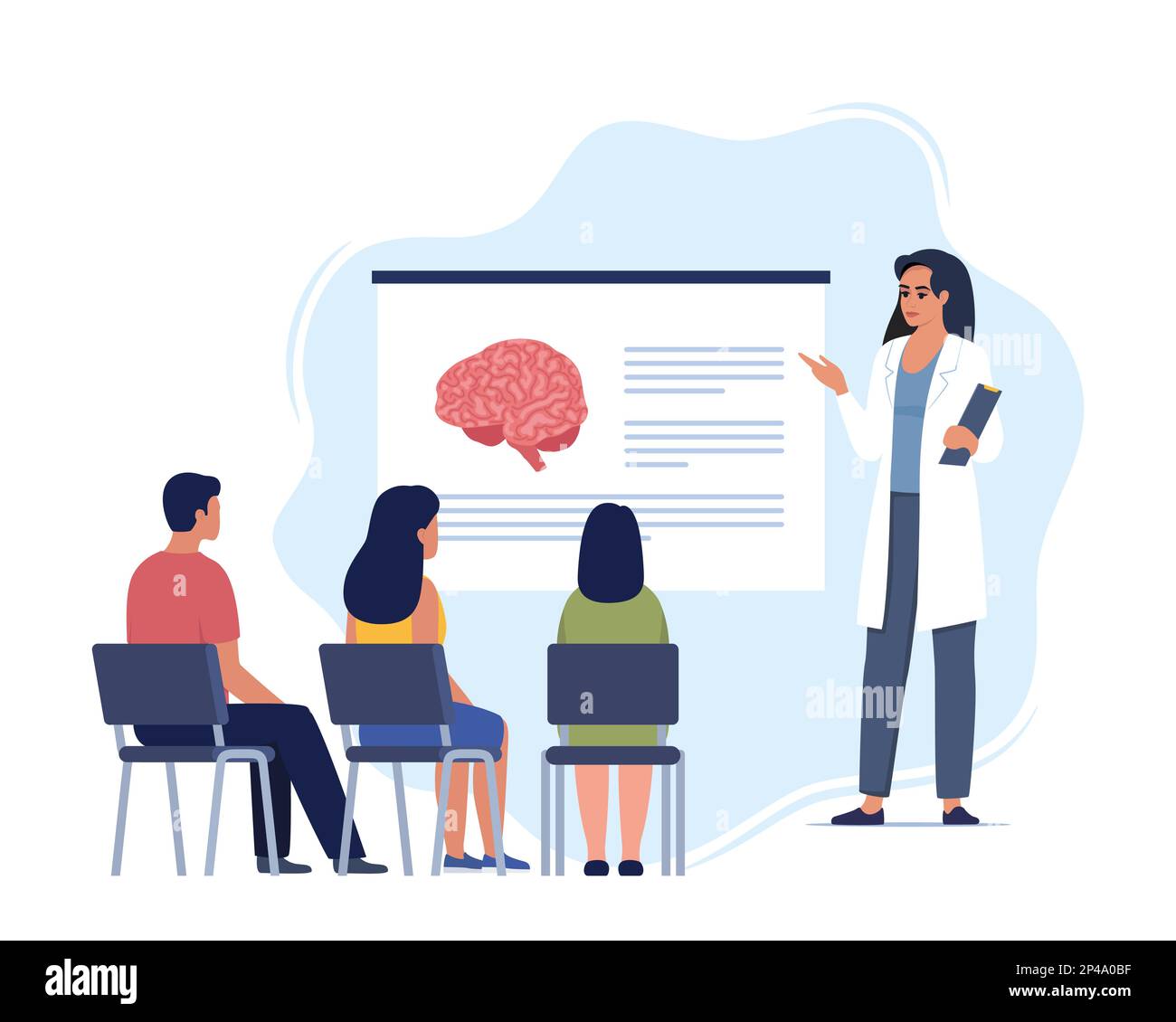 Doctor gives a training lecture about anatomy for students. Doctor ...