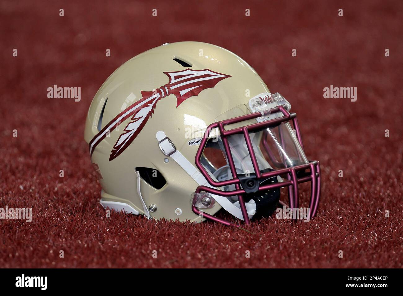 A shot of Florida State's New Football Helmet designed by NIKE and made by Riddell during the ...