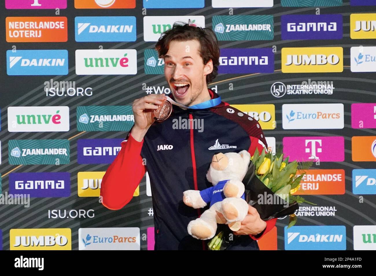 Cornelius Kersten (GBR) ceremony 1000m men during ISU World ...