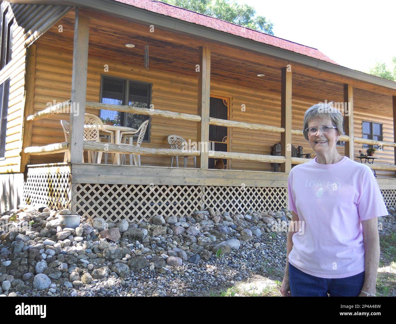 In this July 24, 2014, photo, Helen Senne,poses for a photo in front of ...