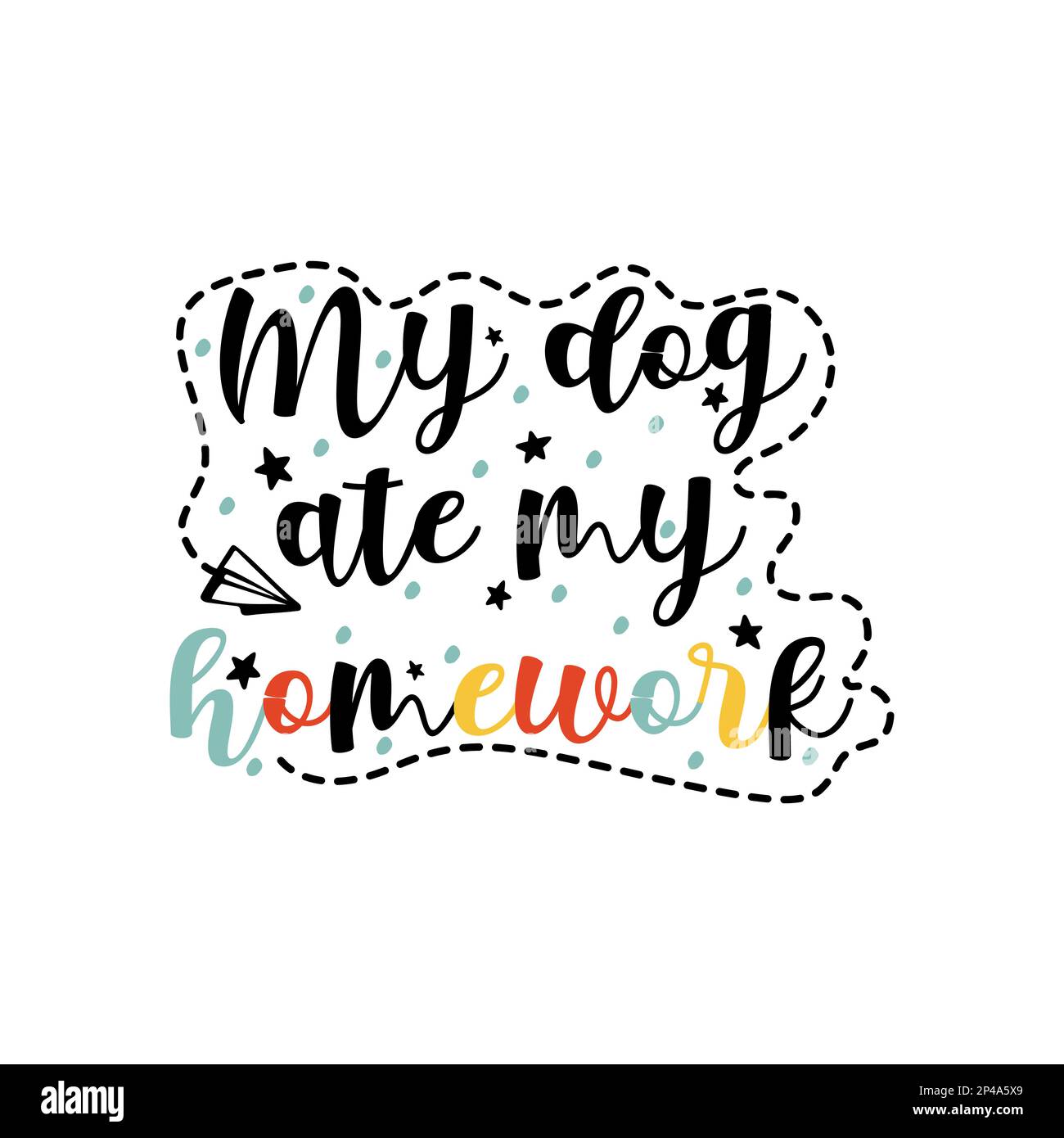 Doodle hand drawn school inspirational quotes Stock Vector Image & Art ...