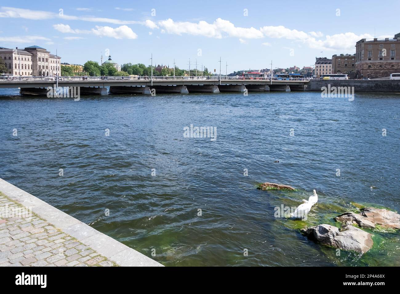 Architectural detail of Strömbron (The Stream Bridge) a viaduct in ...