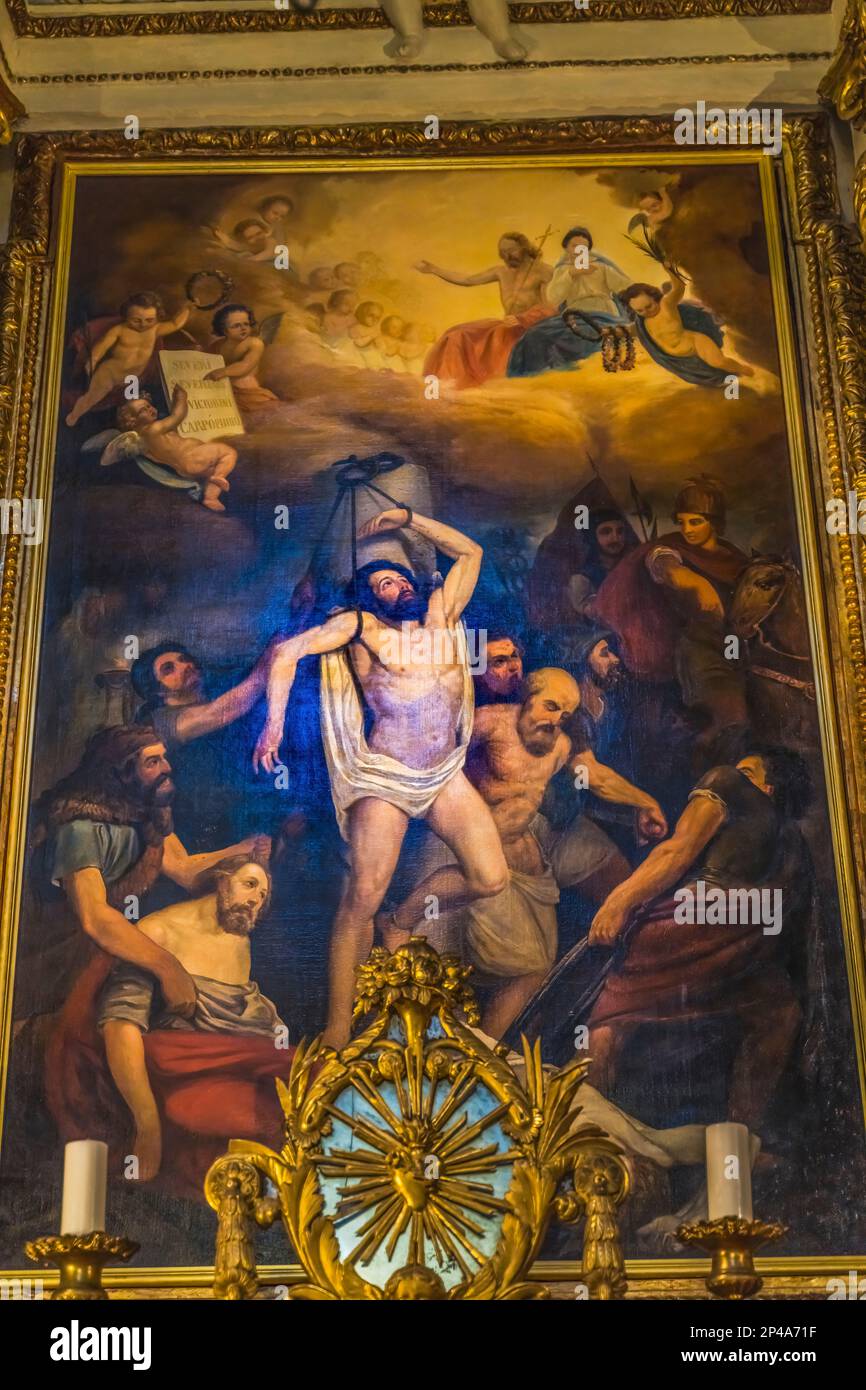 Four Saints Crowned Martyred Chapel Painting Basilica Saint Marie and ...