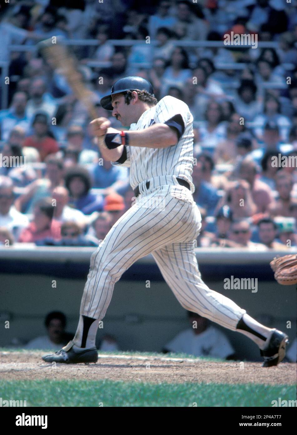 New York Yankees Thurmon Munson(15) in action during a game from his ...
