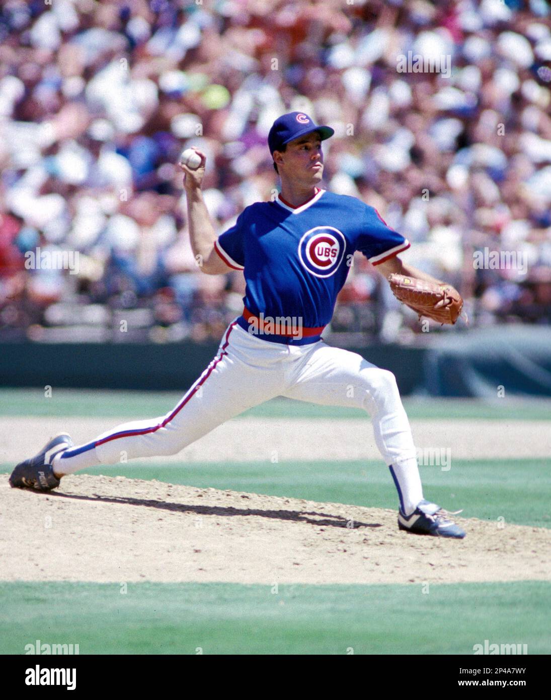 Chicago Cubs Greg Maddux(31) in action during a game from the1989 ...