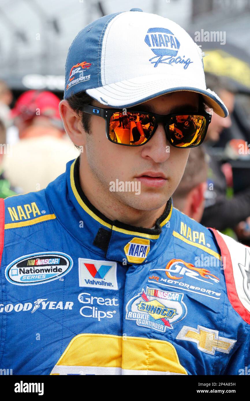 Chase Elliott during qualifying for the NASCAR Nationwide Series Lilly ...