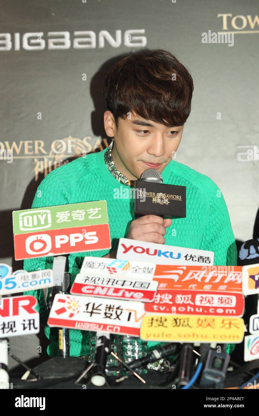Seungri of South Korean boy band Bigbang attends mobile game "Tower of ...