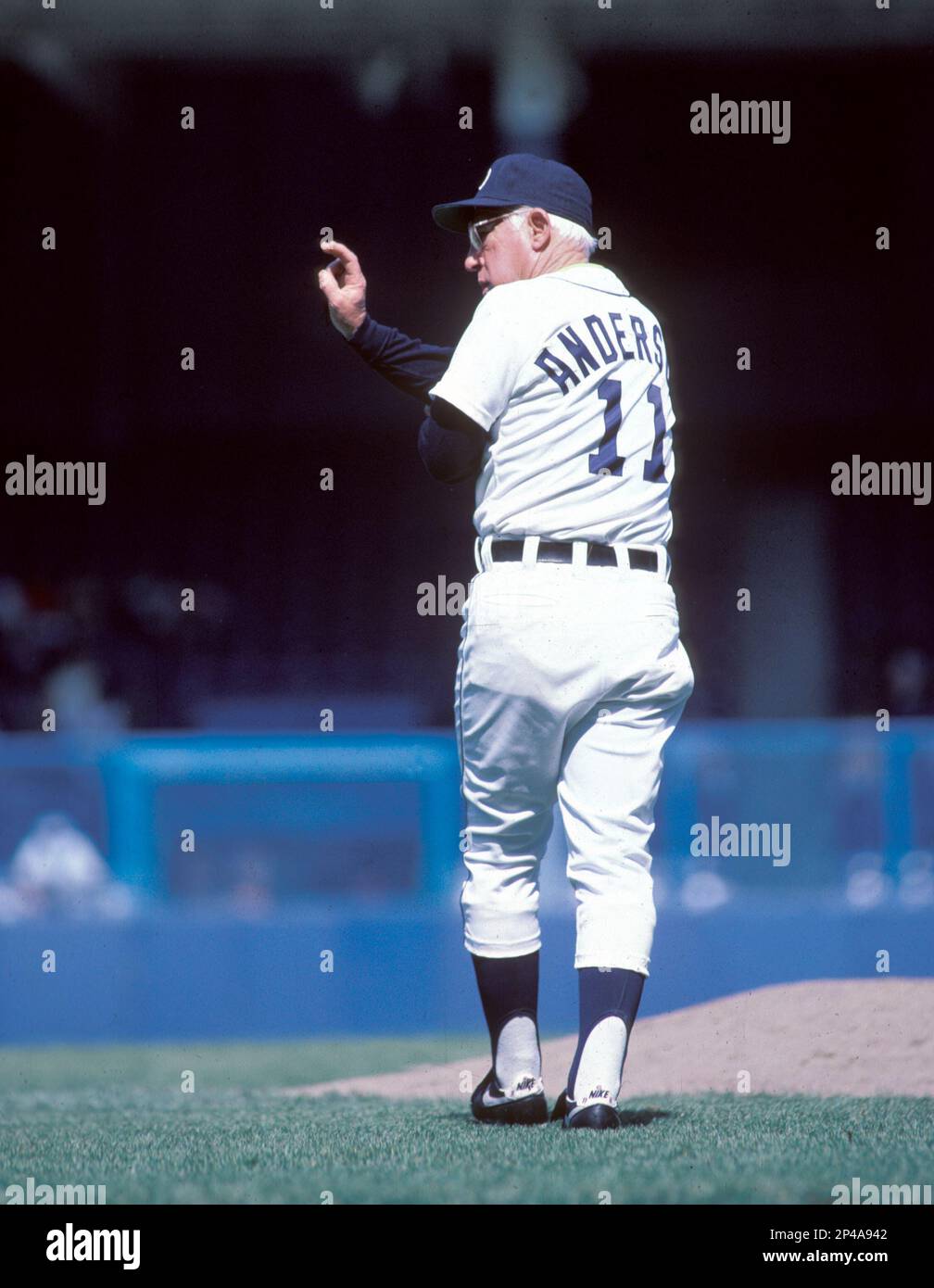 Detroit Tigers Sparky Anderson(11) in action during a game from the ...