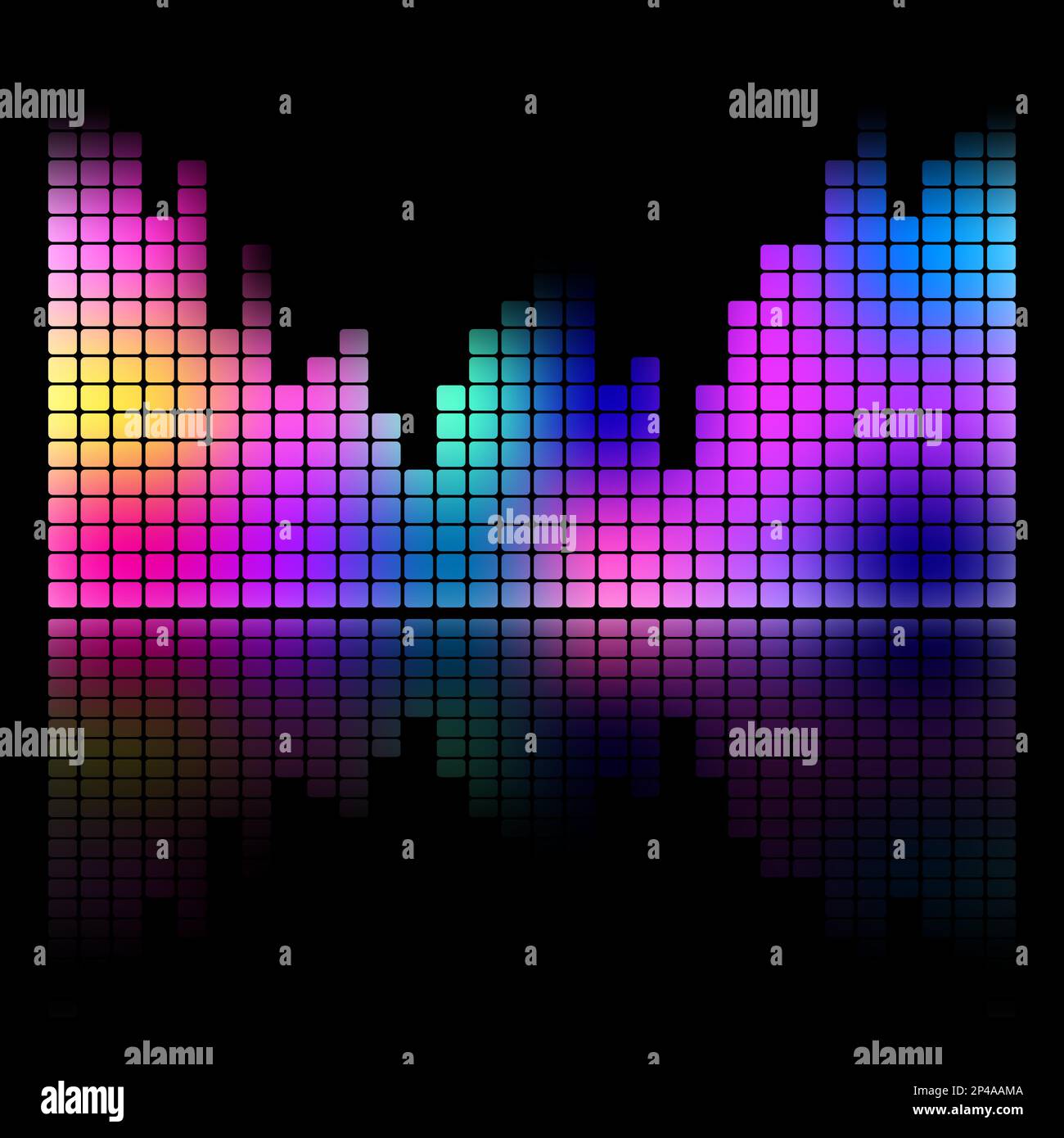 Colorful music equalizer sound wave isolated vector Stock Vector Image ...