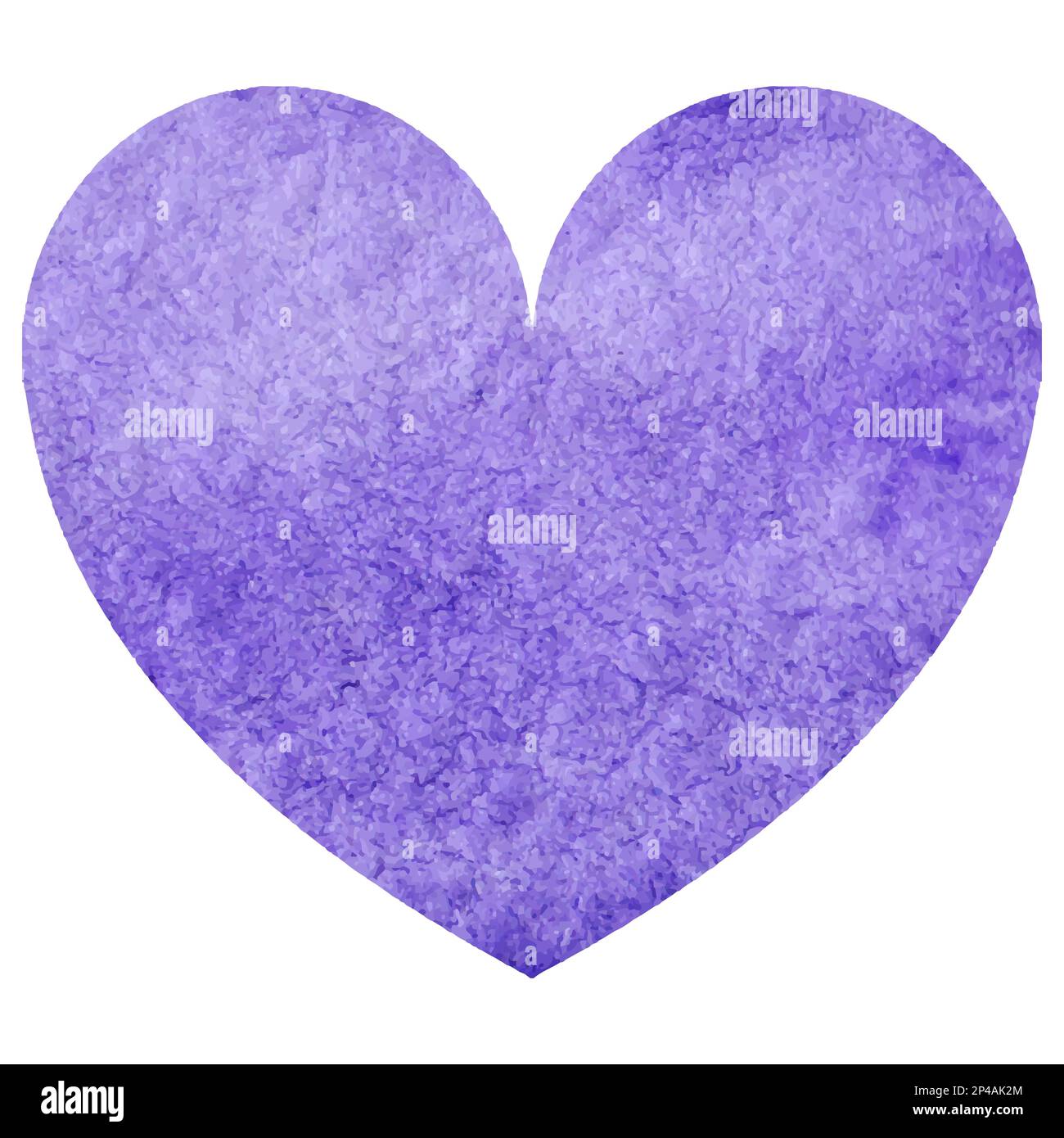 Watercolor violet heart love symbol isolated vector Stock Vector Image ...
