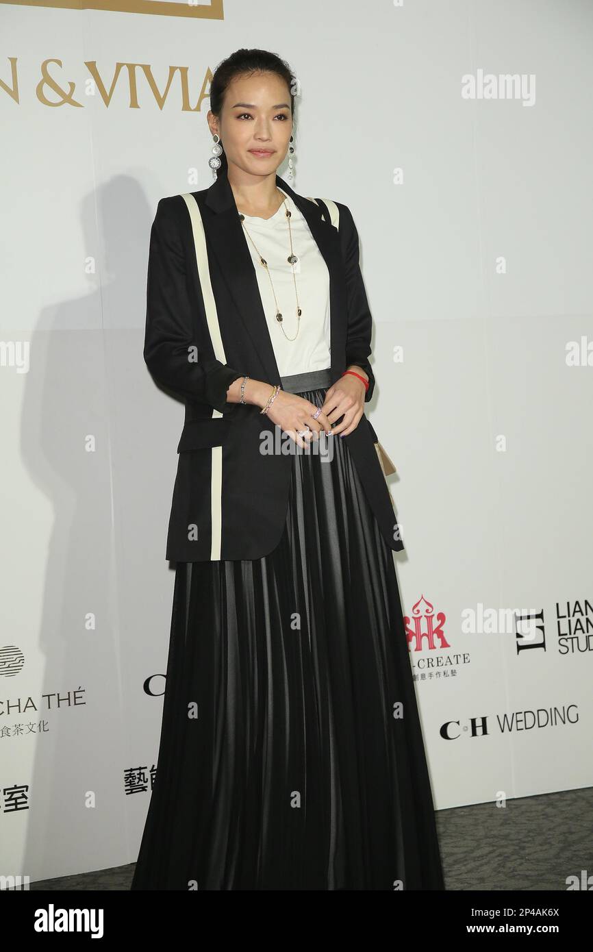 Actress Shu Qi attends the wedding ceremony of Vivian Hsu and Sean Lee ...