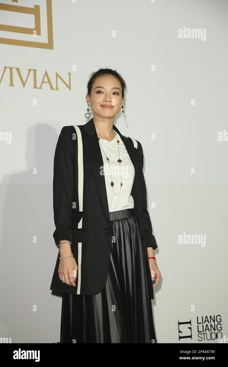 Actress Shu Qi attends the wedding ceremony of Vivian Hsu and Sean Lee at Le Meridien Hotel in ...