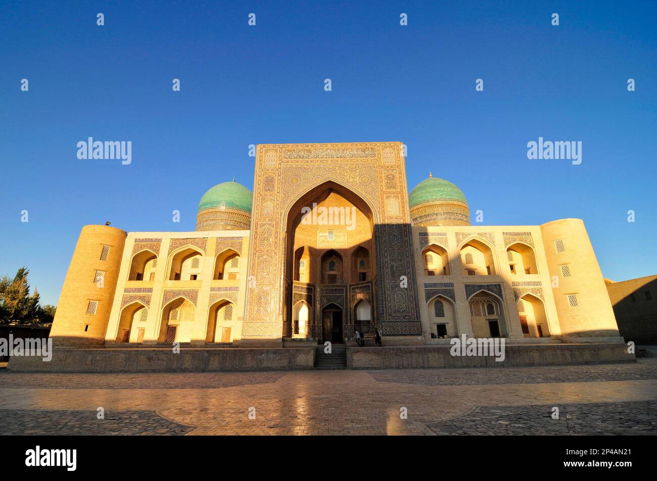 The beautiful Kalan mosque in the old city of Bukhara, Uzbekistan Stock ...