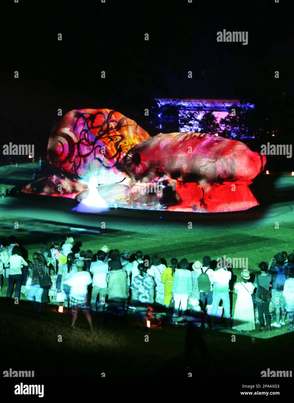 Ishibutai-kofun Tumulus, an acient stone stage is screened by 3D ...