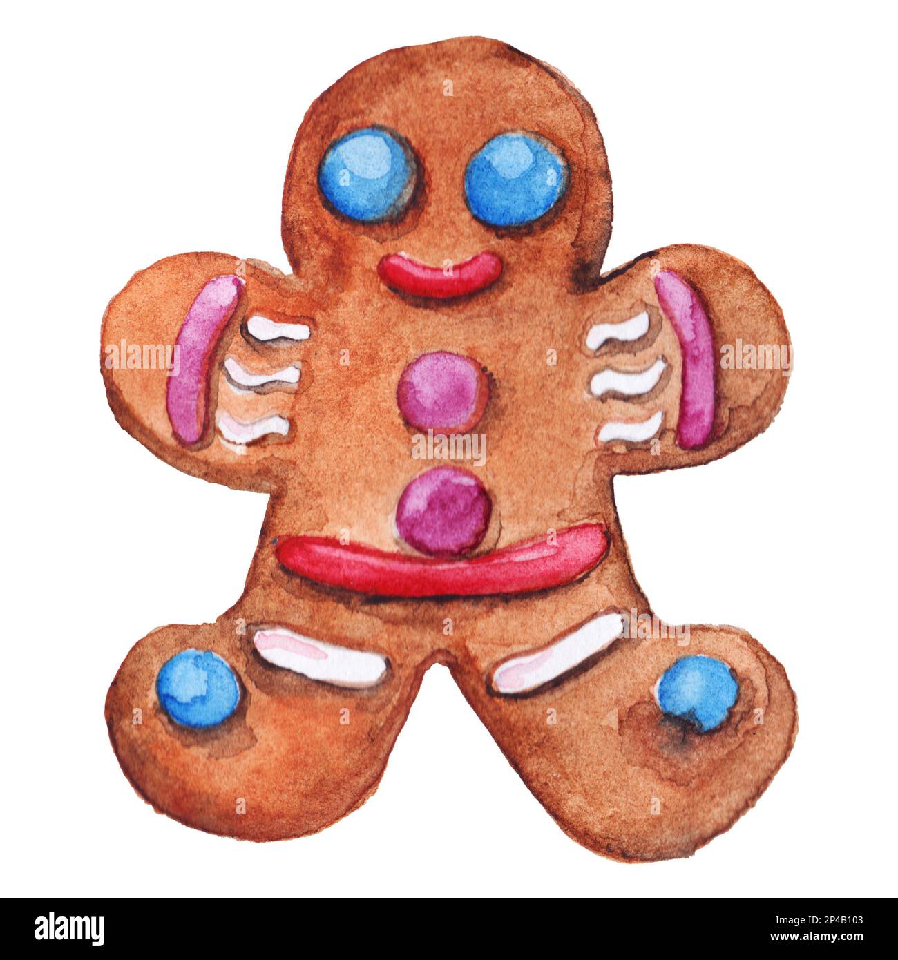 Gingerbread man watercolor hi-res stock photography and images - Alamy