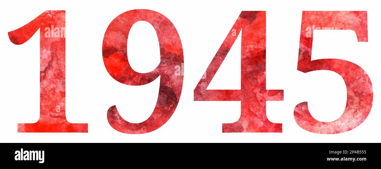 1945 red number figure 9 May The Great Patriotic War vector Stock ...