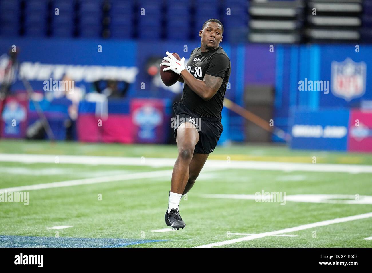 Tulsa running back Deneric Prince runs a drill at the NFL football ...