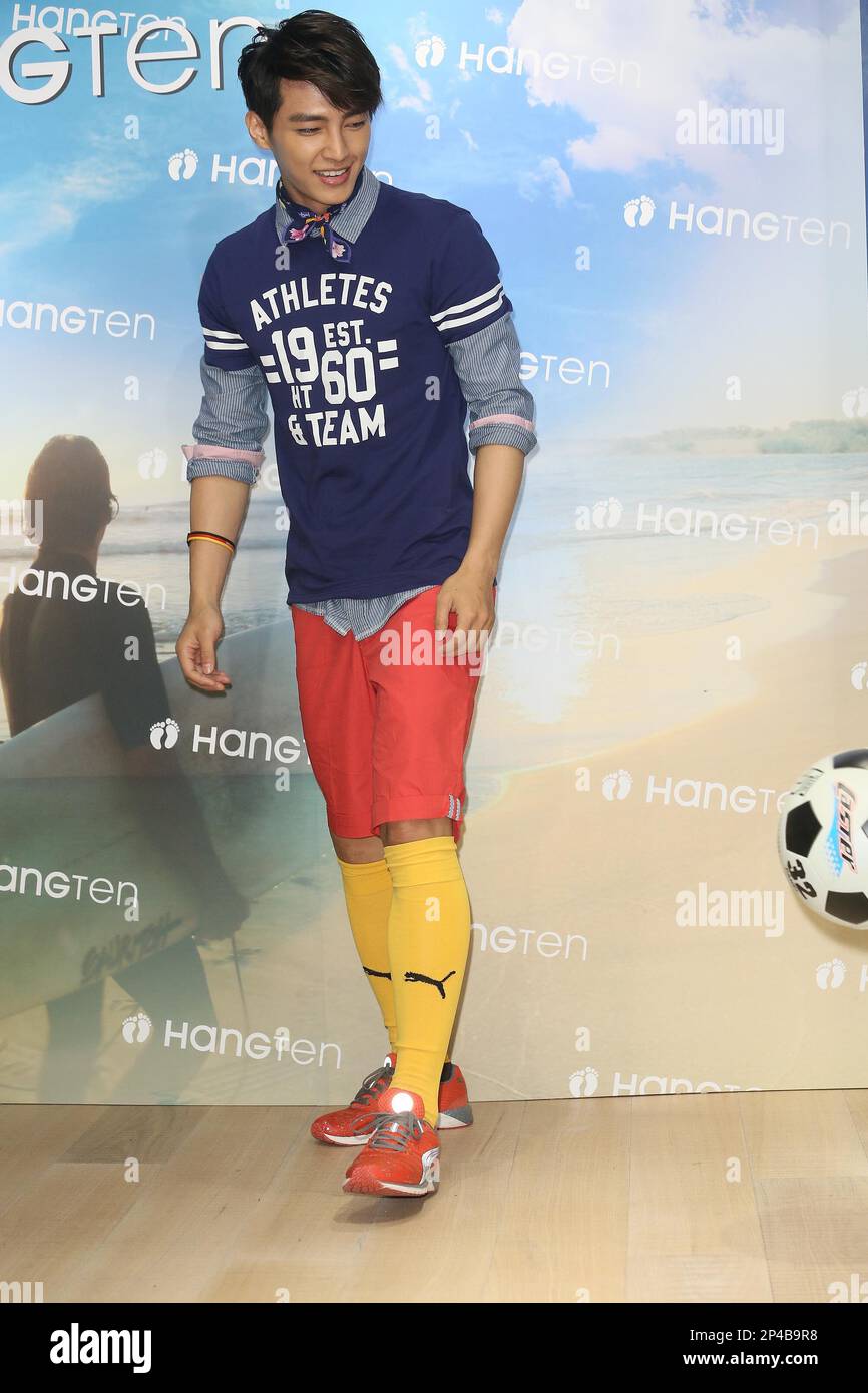 Singer Aaron Yan attends opening ceremony of Hang Ten in Taipei,China ...