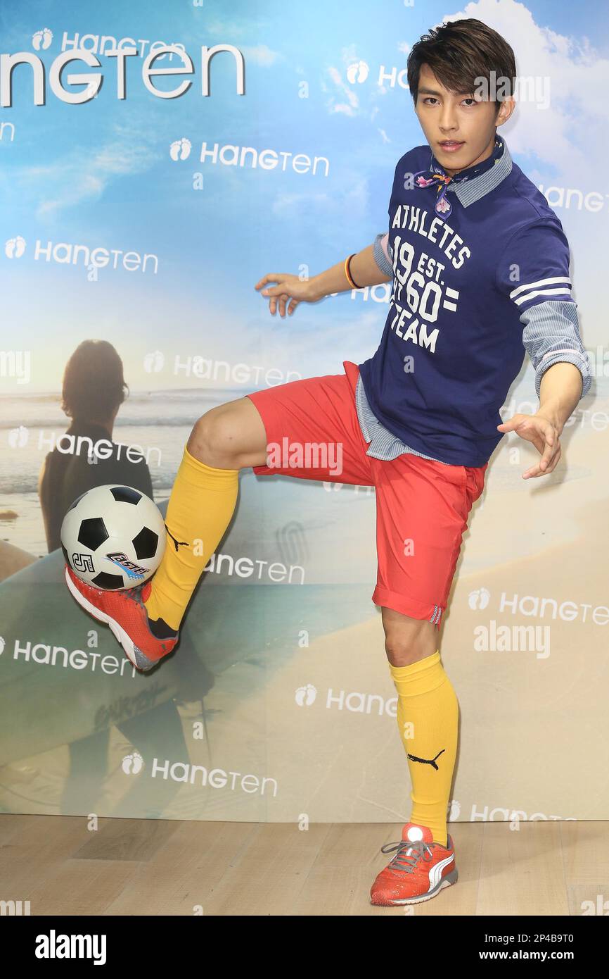 Singer Aaron Yan attends opening ceremony of Hang Ten in Taipei,China ...