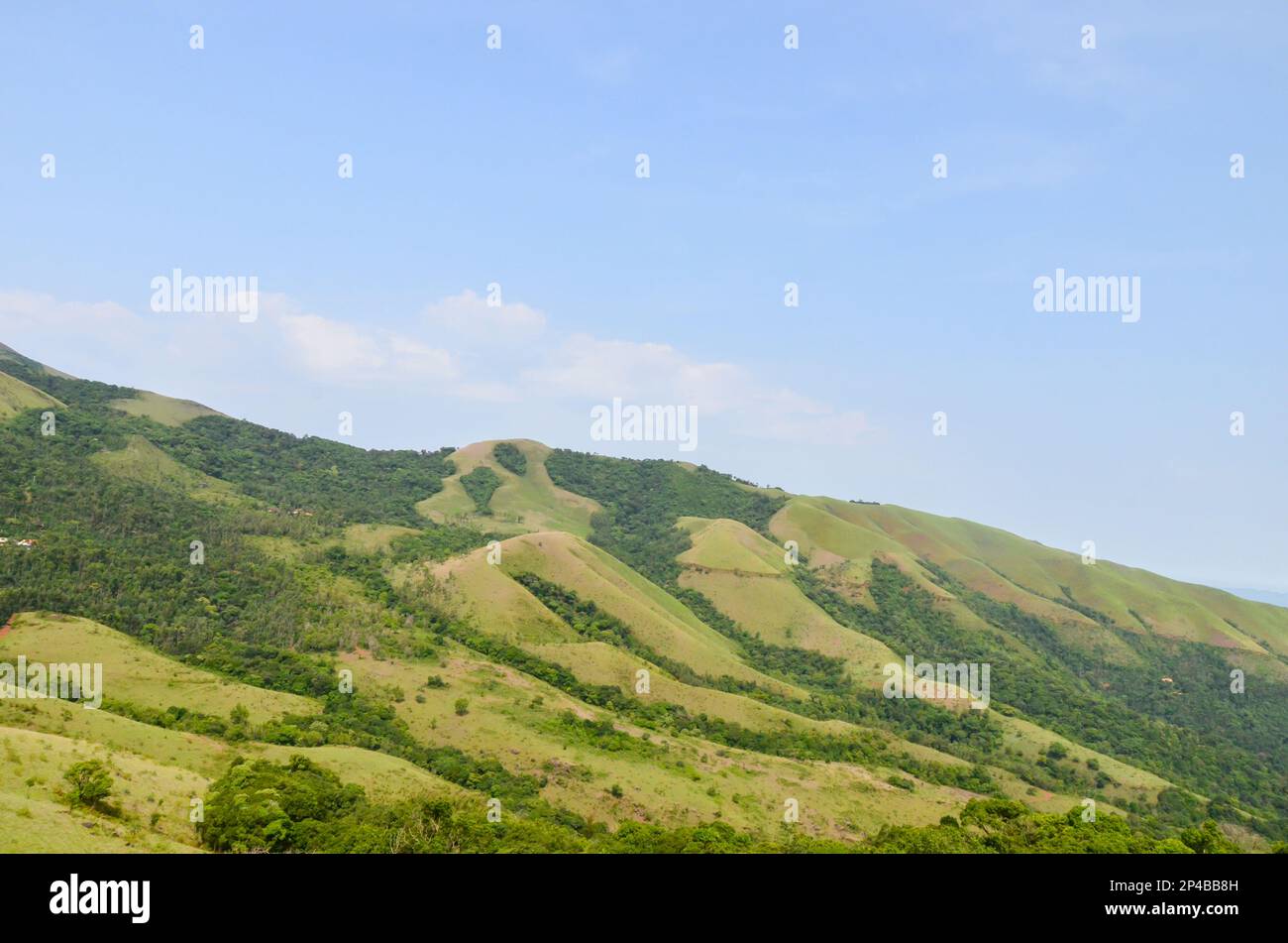 Mullayanagiri range of mountains near Chickmagalur, India Stock Photo ...