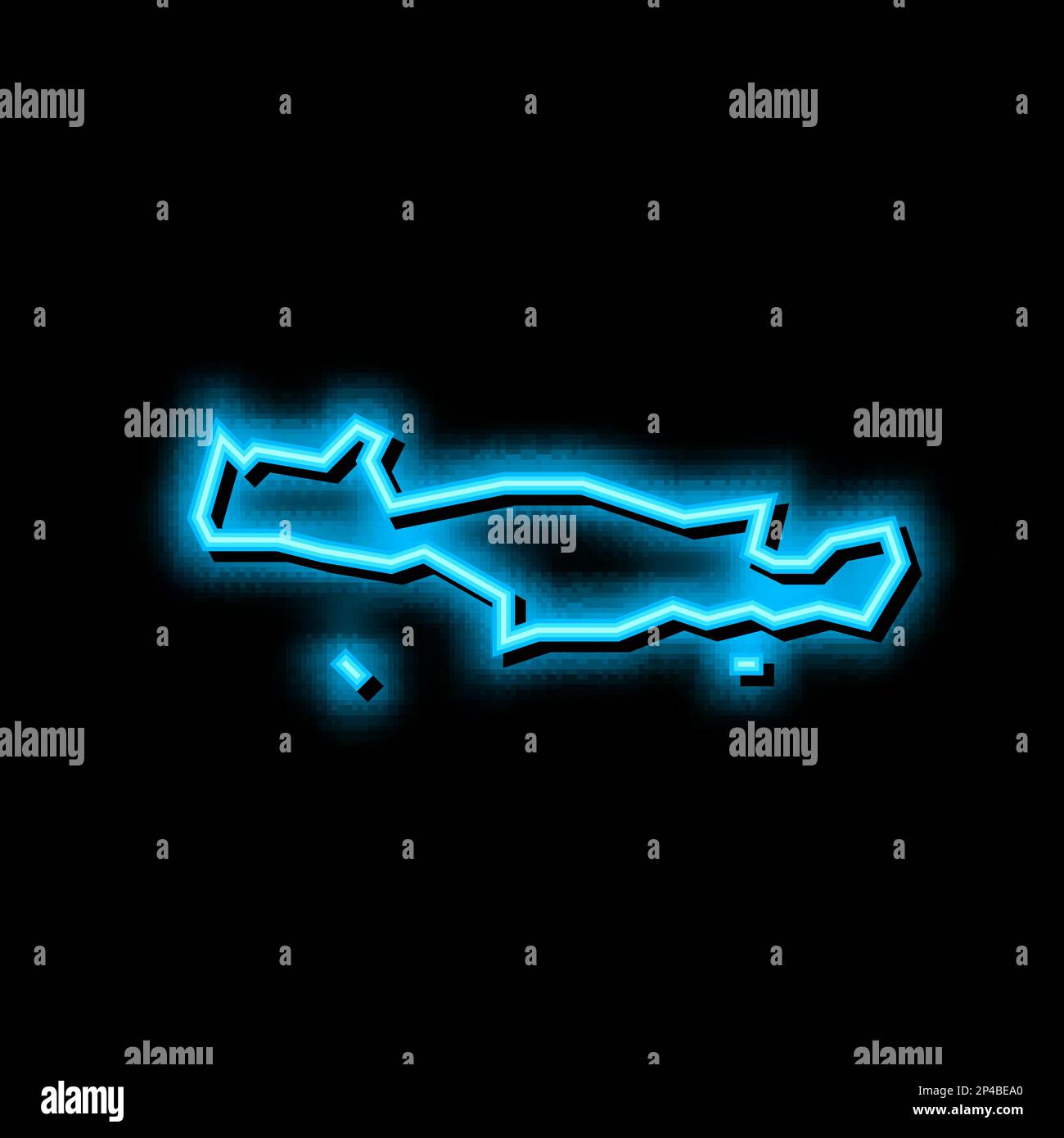 crete greece island neon glow icon illustration Stock Vector Image ...