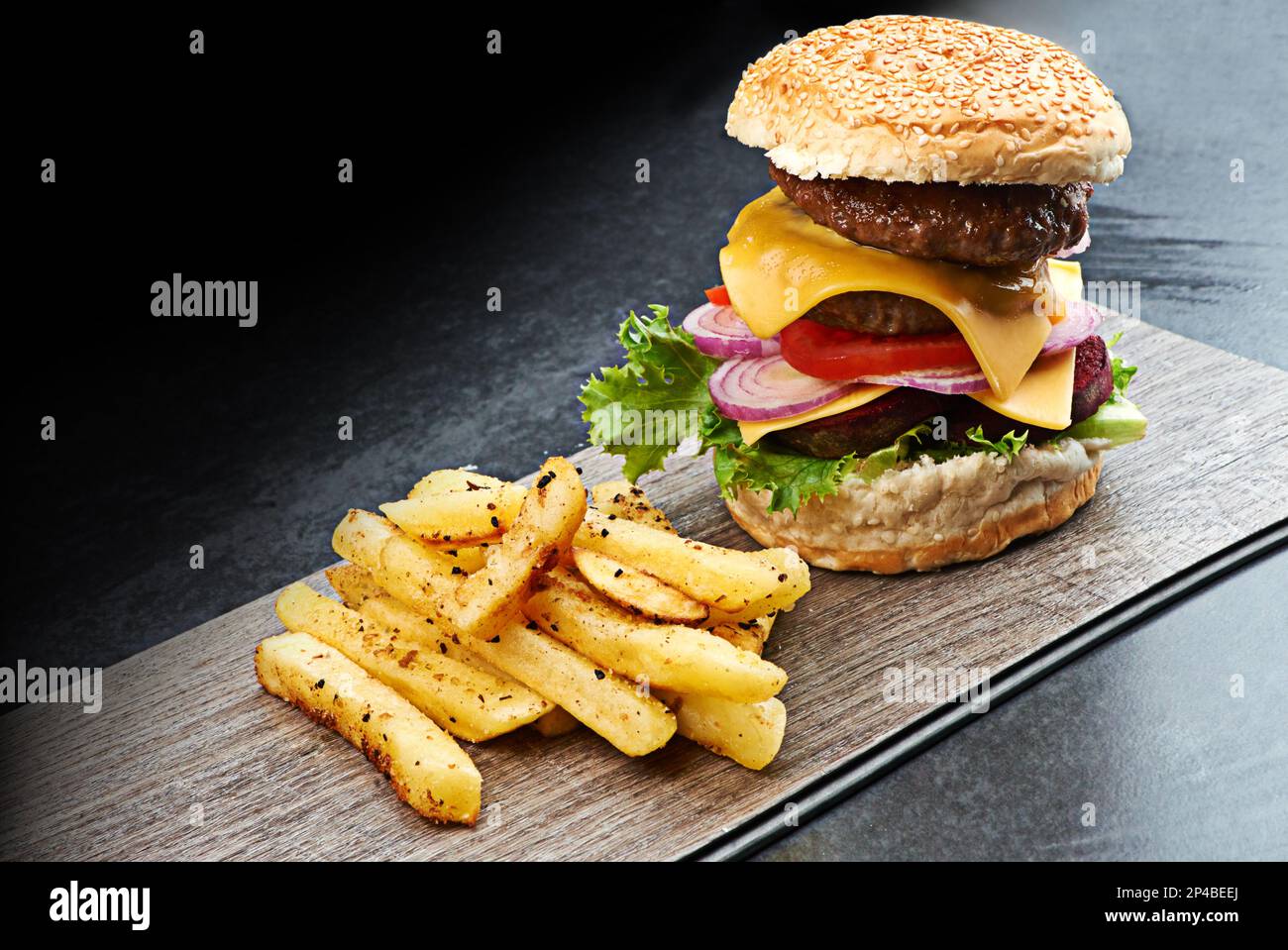 What would you sacri-fries for this meal. a delicious triple decker ...
