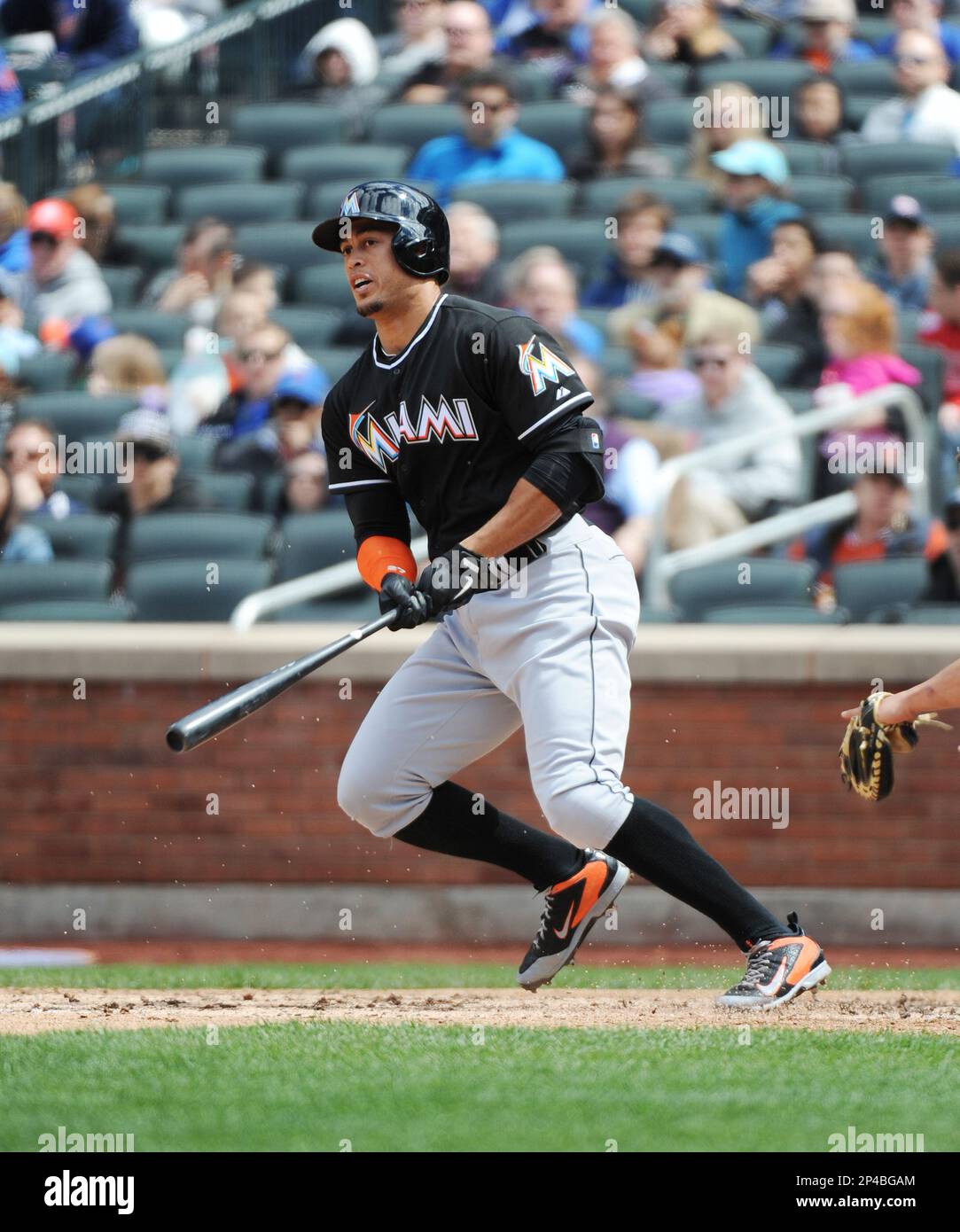 Miami Marlins oufielder Giancarlo Stanton (27) during game against the ...